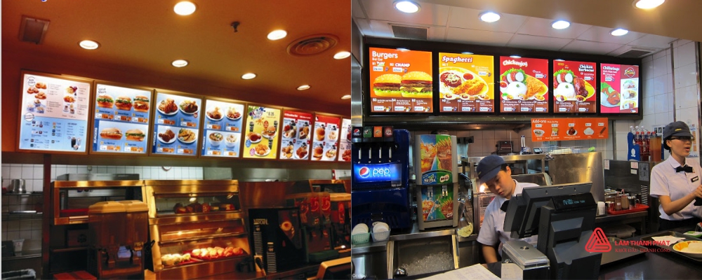Thi Công Hộp Đèn Menu Giá Rẻ-Hộp Đèn Siêu Mỏng